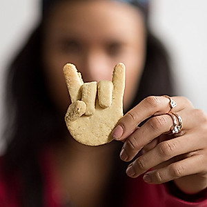 Suck UK Hand Shaped Cookie Cutter - Novelty Baking Accessory to Make Customised Bakes Red 93 x 108 x 14mm