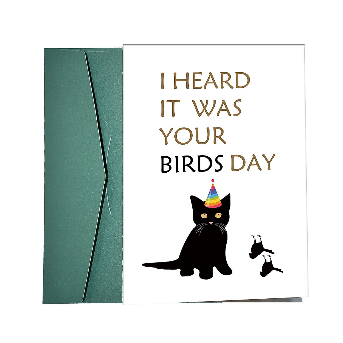 Dapofajo Birthday Card from Cat, Pun Cute Birthday Card for Friend, Funny Cat Gift Birthday, Cat Lover Birthday Card, Cat Dad Cat Mom Card…
