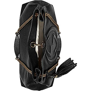 Gucci Soho Large Leather Chain Shoulder Handbag Black BHFO 5480