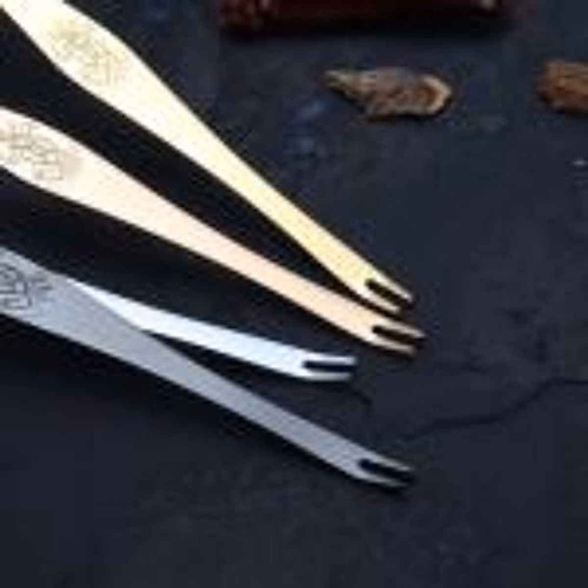 Stainless Steel Lobster Crab Forks Picks Spoons, Quick Shellfish Lobster Cracker Seafood Tools Clip Needle Fork, Lobster Fruit Fork(rose gold)