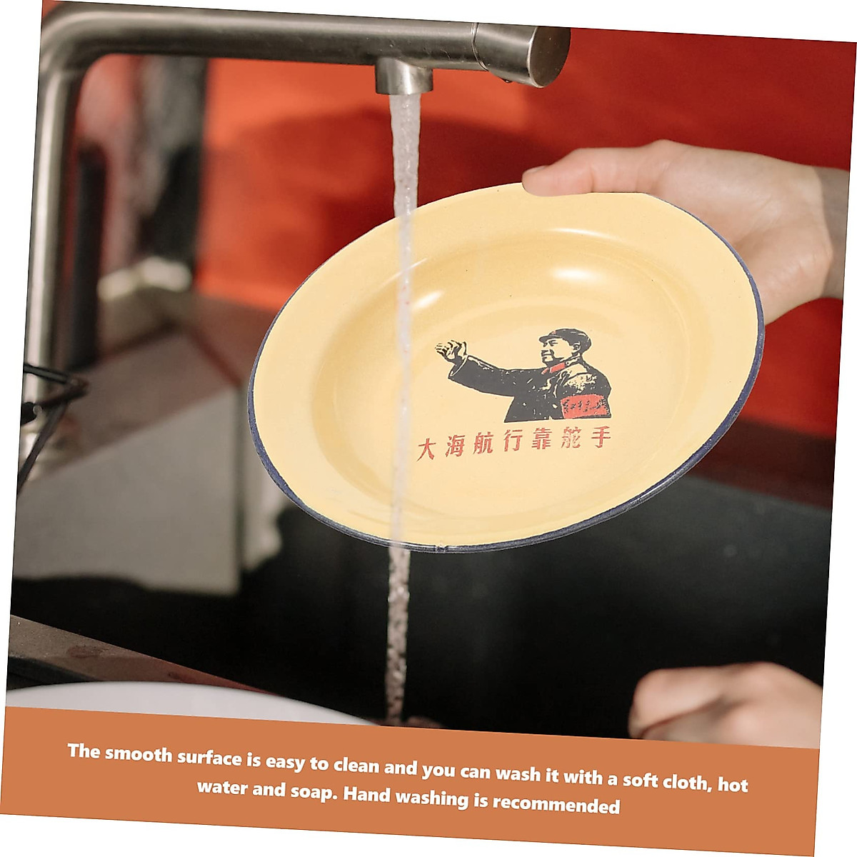 BESTOYARD Salad Pasta Bowls 4 Pcs Enamel Fruit Tray Vintage Table Tray