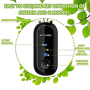 Portable Air Purifier Necklace, Personal Wearable Negative Ionizer Air Cleaner for Adults and Kids
