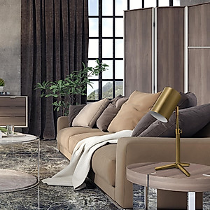 Globe Electric 52097 Pratt Desk Lamp, 18 in 1, Brass 1-Light