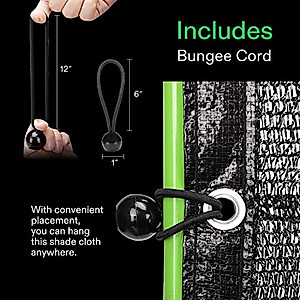 VIVOSUN Sunblock Shade Cloth, 50%-60% Shade Net, 6.5' x 10' Black Garden Shade Mesh with Grommets for Plant Covers, Swimming Pools, Patios, and Yards