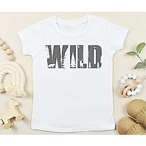 Wild Baby Bodysuit, Adventure Baby Clothes, Wild Baby Shirt, Nature Lover Hiking Baby Shower Gift, Mountain Shirt (12M Long Sleeve Bodysuit) (0-3M Short Sleeve Bodysuit)