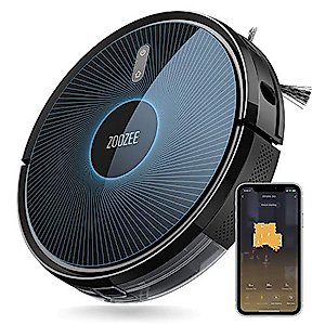zoozee Z50 Robot Vacuum Cleaner with 3000Pa Max Suction Power, Vacuum and Mop 2-in-1,5200mAh Super Battery Life,Quiet and Self-Charging, Pet and Carpet Friendly Robtic Vacuum, Works with Siri Alexa