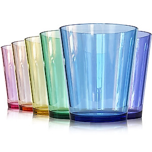 SCANDINOVIA - 20oz Unbreakable Premium Iced Tea Drinking Glasses Tumbler Set of 6 - Super Grade Acrylic - Perfect for Gifts - Dishwasher Safe - Plastic Cups Acrylic Drinking Glasses Drinkware