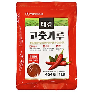 Taekyung Chili Powder For Paste (Fine, 1LB) - Korean Gochugaru. Red Pepper Spice Seasoning for Asian Food. MSG Free.