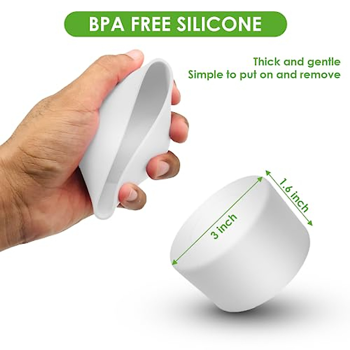 Elevate 2 Pcs Silicone Boot for Stanley Quencher 40oz, 30oz Tumbler with Handle and Stanley IceFlow 20oz, Anti-Slip Protective Water Bottle Bottom Cover, Stanley Cup Accessories (Clear)