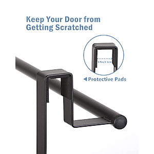 JSVER Over Cabinet Organizer Kitchen Cabinet Organizer, Cabinet Door Organizer with Towel Holder for Cutting Board, Aluminum Foil, Baking Sheet, Plastic Wrap