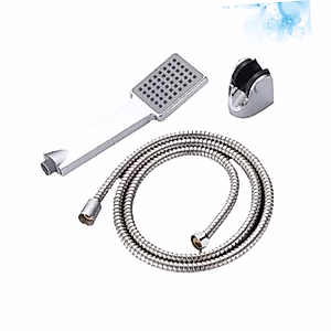 STOBAZA 9 Pcs Portable Shower Head Portatiles Shower Head Sprinkler Shower Head Mount Kit Hand Held Bathroom Shower Head Kit Adjustable Shower Head Handheld Showerhead Square Accessories