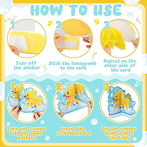 Teling 12 Pcs Duck Birthday Decorations Duck Centerpieces 6 Inch Rubber Duck Themed Party Supplies Duck Theme Table Decor for Birthday Baby Shower Party Decorations