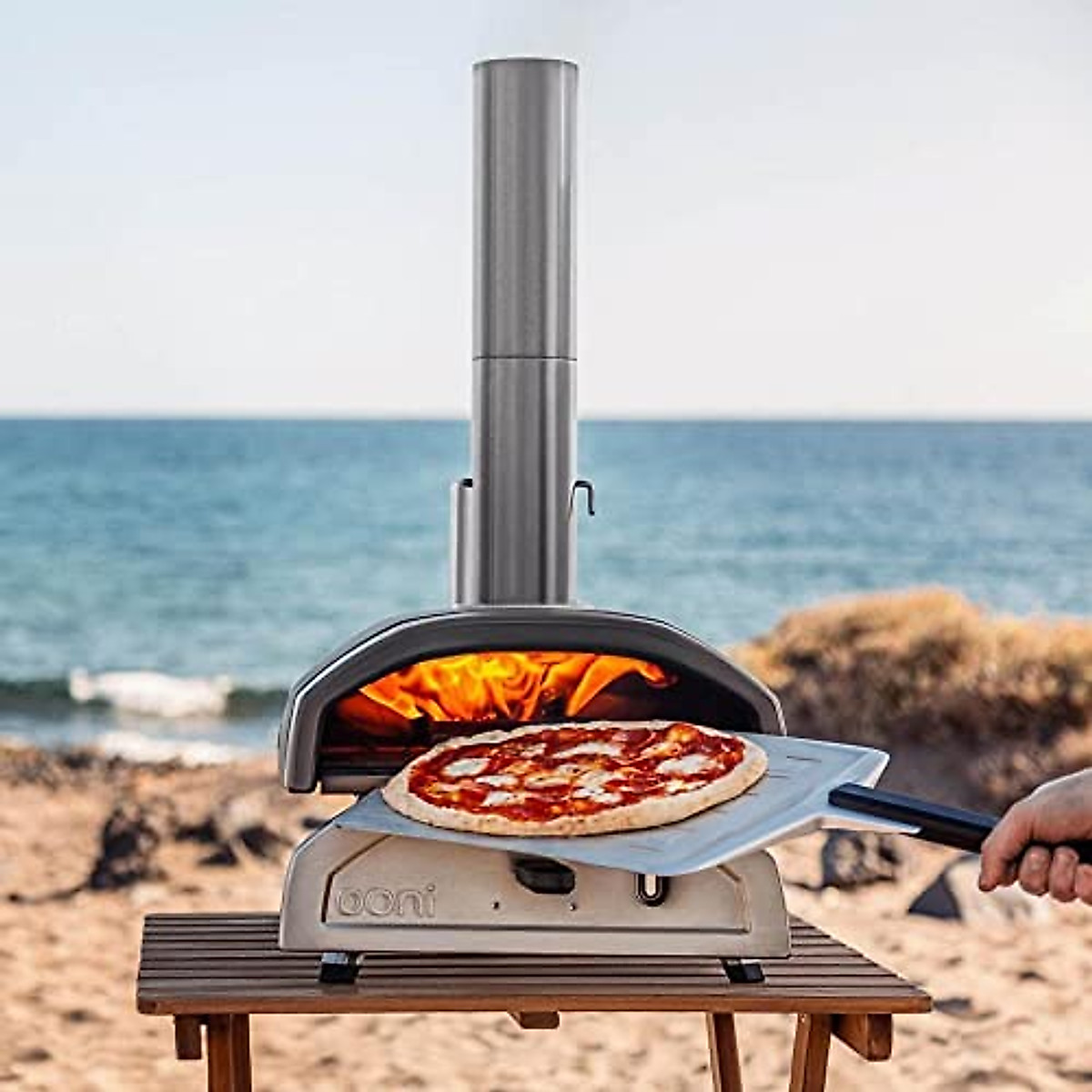 ooni Fyra 12 Wood Fired Outdoor Pizza Oven – Portable Hard Wood Pellet Pizza Oven – Ideal for Any Outdoor Kitchen
