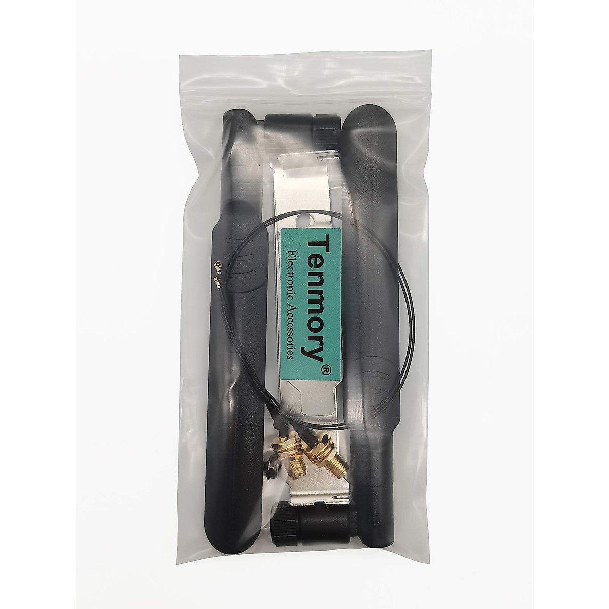 WiFi Antenna 8dBi RP-SMA Male 2.4Ghz 5.8Ghz Dual Band + 10in U.FL IPEX MHF4 to RP SMA Female Extension Cable for M.2 NGFF + Computer Back Slot Cover Bracket