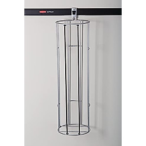 Rubbermaid FastTrack Alloy Steel Garage Storage Vertical Ball Rack, Garage Organization, Stackable Ball Cage for Garage Organizer,Silver