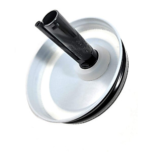 AmeriPour Black - Mason Jar Pour Spout - Regular Mouth - For Moonshine And Whiskey - Made 100% In The USA. Free Flow Mason Jar Spouts That Don't Leak. No Cracks, Just A Perfect Pour Everytime. 2 Pack