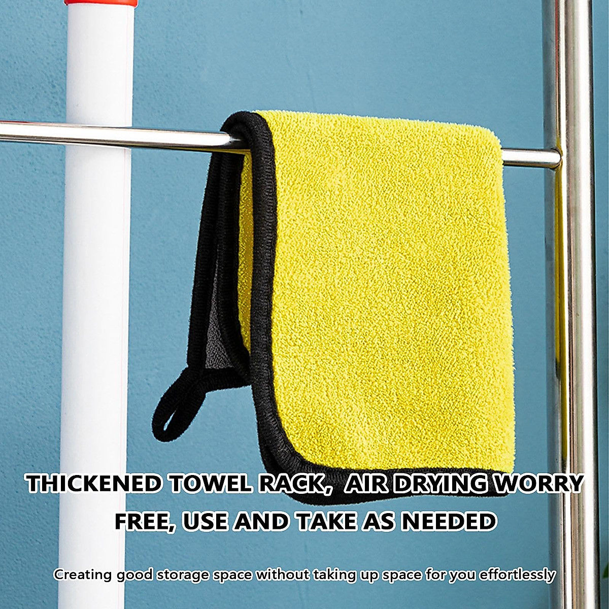 Broom and Mop Organizer Wall Hanging, Movable Commercial Multifunctional Cleaning Cart and Tool Organizer Drain Rack, 41.34x19.69x5.12 Inches Cleaning Cart Put Wet Mops for Garden Garage Organizer