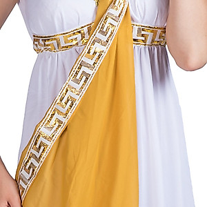 EraSpooky Women's Roman Lady Greek Goddess Costume (PlusSize) White