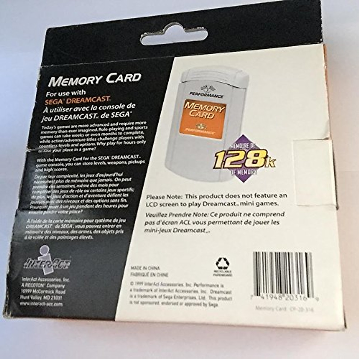 Basic Memory Card for Sega Dreamcast
