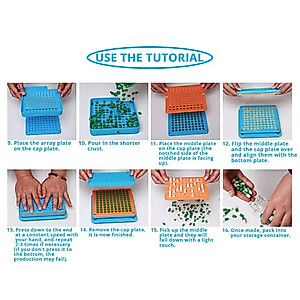 100 Holes Filling Machine Tray Board with Scraper fit DIY 00#