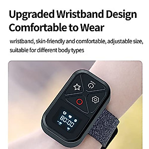 Remote Control for GoPro, TELESIN Magnetic Charging Wireless Smart Controller with LCD Display Wrist Strap for Go Pro Max Mini Hero 11 10 9 8 Traval Hiking Bike Motorcycle Cycling Selfie Accessories