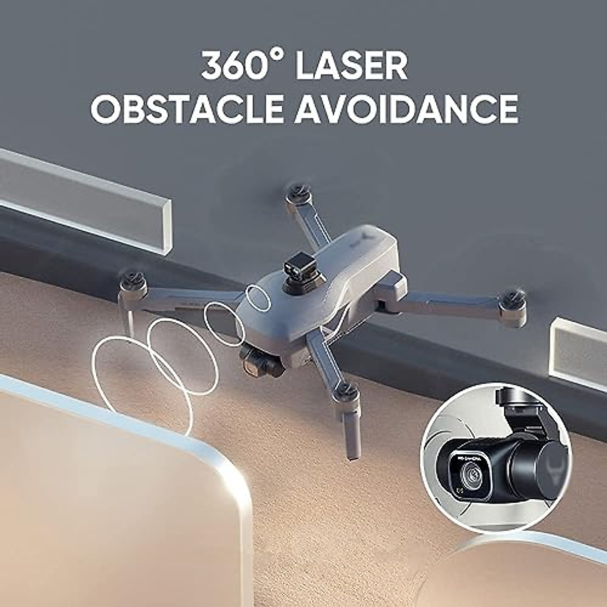 RKSTD Adult RC Drone With 4K HD FPV Camera, Foldable Mini RC Quadcopter With Waypoint, Headless Mode, Altitude Hold, With Obstacle Avoidor, 3D Flip, Beginner Toy Gift