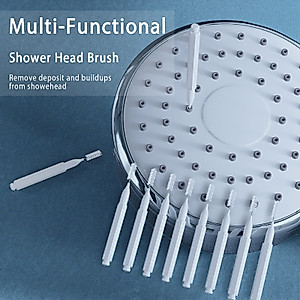 Lumkew Shower Head Cleaning Brush for Small Hole,Multifunctional Shower Head Cleaner Tool Anti-Clogging Nozzle with Storage Boxes, Showerhead Cleaning Brushes Picks for Household Bathroom, White