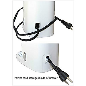 HIBREW Single Serve White Compact Portable Travel Size Kcup* Coffee Maker Brewing System Coffee Machine for Office, Travel Camping and for Hotel Dorm Hospitality