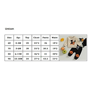 LIOMENGZI Baby Boy Halloween Pants Outfits Long Sleeve Shirts Pumpkin Sweatshirt Pants Infant Boys Fall Halloween Clothes Set (Khaki, 3-6 Months)