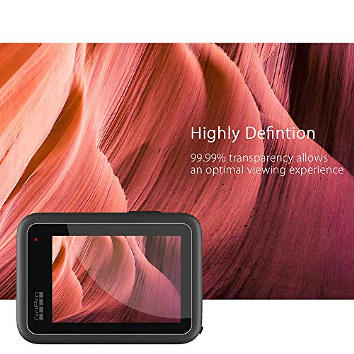 FitStill Screen Protector for GoPro Hero 11/10 / 9 Black, Ultra lear Tempered Glass Back Screen Protector + Tempered Glass Lens Protector+Tempered Glass Front Screen Protector+Lens Cover - 2 Packs