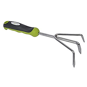 Garden Guru Hand Cultivator Rake Tiller Tool - Stainless Steel for Ultimate Strength - Rust Resistant - Ergonomic Handle - Great for Gardening Cultivating Loosening Weeding