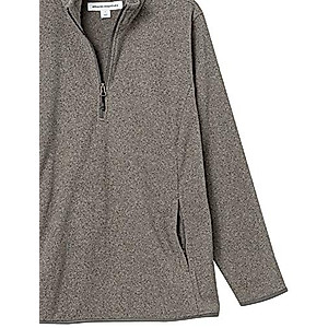 Amazon Essentials Women's Classic-Fit Long-Sleeve Quarter-Zip Polar Fleece Pullover Jacket (Available in Plus Size), Charcoal Heather, Medium