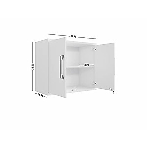 Manhattan Comfort Eiffel 4-Piece Garage Storage Set in White