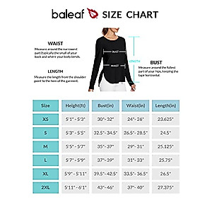 BALEAF Women's Sun Shirts UPF 50+ Long Sleeve Hiking Tops Lightweight Quick Dry UV Protection Outdoor Clothing Black L