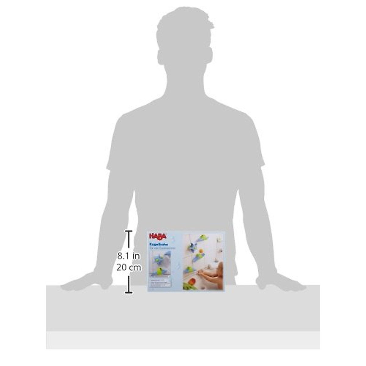 HABA Bathtub Ball Track - 6 Piece Play Set - Fosters Experimentation & Creativity for Ages 3 and Up