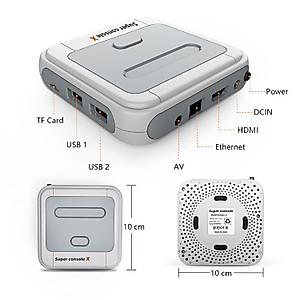 DIKDOC Video Game Console Emulator Console Arcade Emulator Kids Retro Game Console Pre-Install 41,000 Games ROM HDMI Output 128G Mini Portable Support NES/N64/PS1/Sega Console