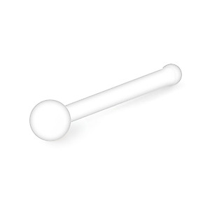 Ruifan 22G Clear Bioflex Nose Bone Ring Stud Retainer Body Jewelry Piercing Top Ball 2mm 20PCS