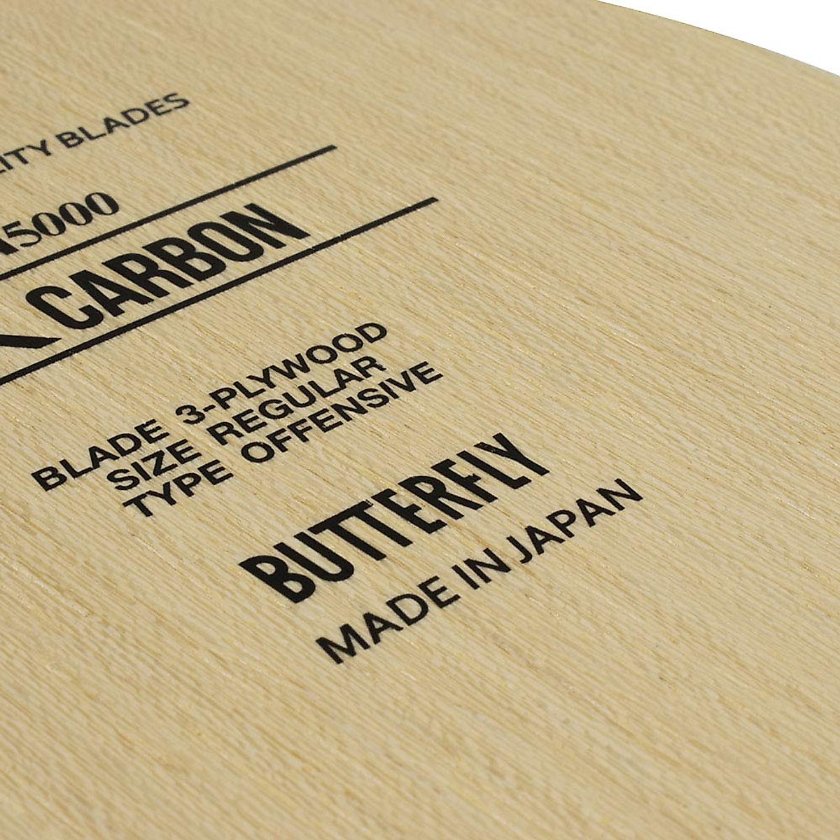 Butterfly SK Carbon Table Tennis Blade - TAMCA 5000 Carbon Fiber Blade - Professional Table Tennis Blade - Available in FL and ST Shakehand Handle Styles - Made in Japan