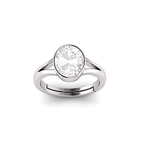 LMDPRAJAPATIS Natural 6X8 MM American Diamond White CZ Zircon 925 Sterling Silver Engagement Ring for Men or Women's Ring