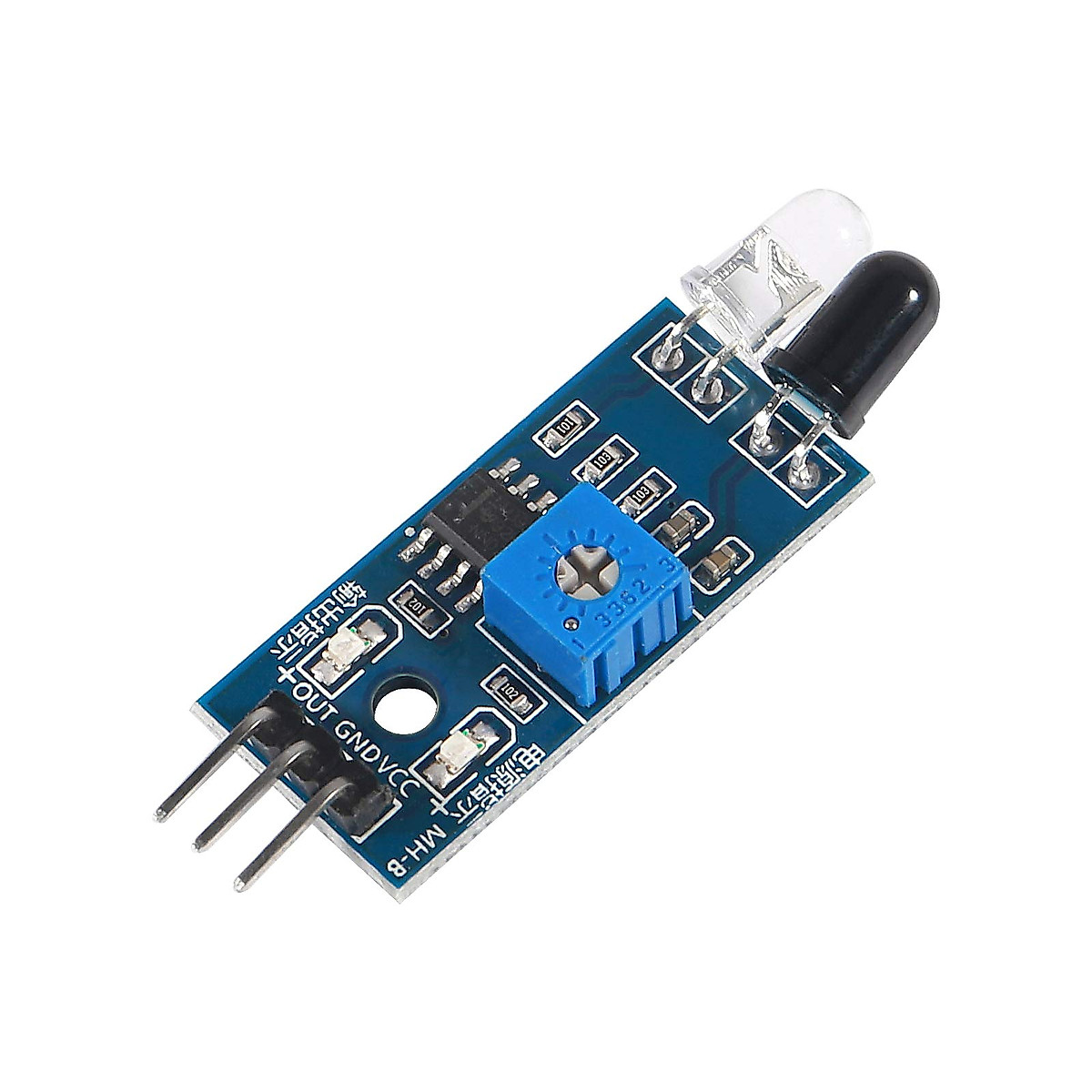 ALMOCN 15PCS IR Infrared Obstacle Avoidance Sensor Module 3-Wire for Arduino Raspberry Pi Smart Car Robot