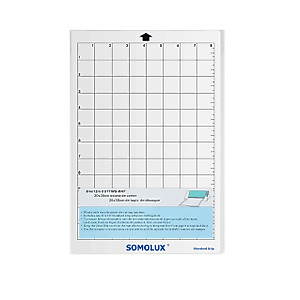 Standard-Grip Cutting Mat 12 ×8 3Pcs by Somolux, Suit for Kricut, Silhouette Electronic Die Cutting Machine Replacement, Clear