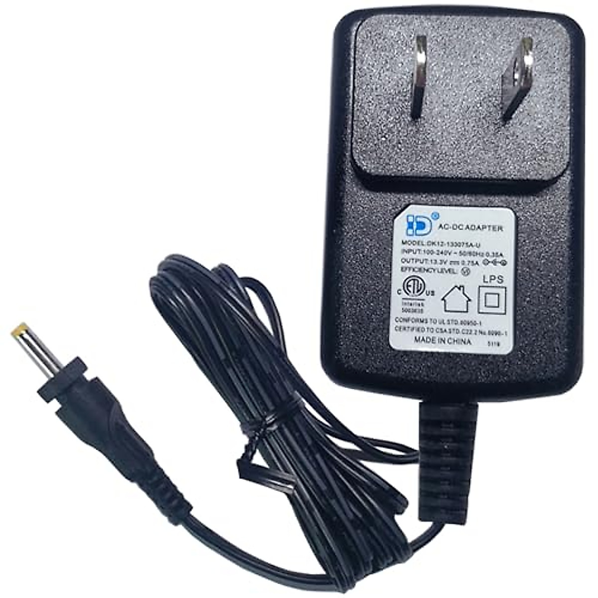 OEM Genuine Shark 13.3V 0.75A AC-DC Adapter for Shark CH950 14 CH95014 U4 66 CH950UKT CH950C CH955 Ultra Cyclone Pet Pro 10.8V Li-ion Battery UltraCyclone Cordless Vacuum Vac XCHRGCH950 Power Charger