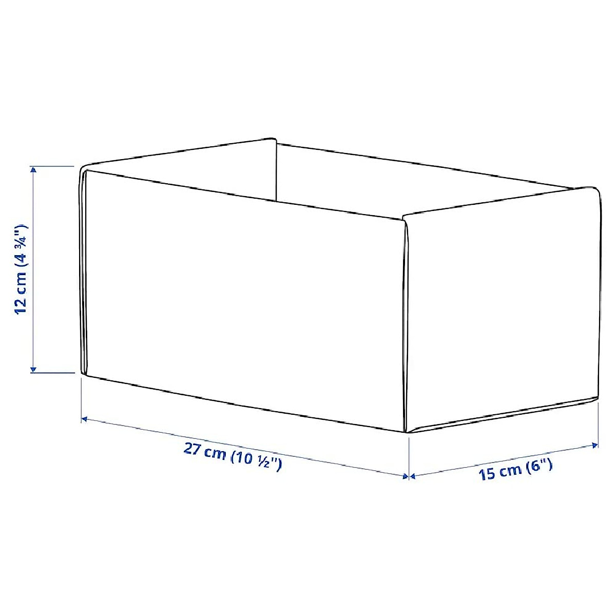 KOMPLEMENT Box, Light Gray 6x10 ½x4 ¾ Inches, 2 Pack