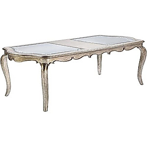 Acme Furniture Esteban Dining Table, Antique Champagne Finish