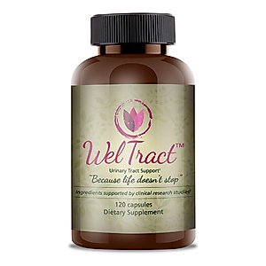 WelTract, UTI Bladder Supplements, Urinary Tract Infection, D-Mannose, Cranberry, Hibiscus, Lactoferrin, Cystitis