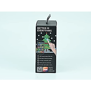 Divoom TimeBox Evo -- Pixel Art Bluetooth Speaker with 16x16 LED Display APP Control - Cool Animation Frame & Gaming Room Setup & Bedside Alarm Clock- Black