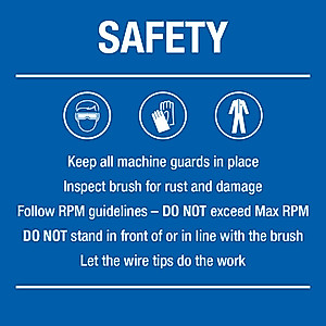 Mercer Industries 184020 - 8" x 5/8" x 1/2", 5/8" Knot Wire Wheel, .014 Carbon Steel