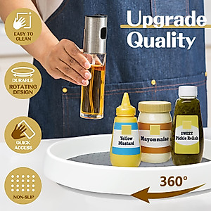 Twoyu Non Skid Lazy Susan Turntable,Single Round Rotating Kitchen Spice Organizer for cabinets,Pantry, Bathroom, Refrigerator (10Inch)