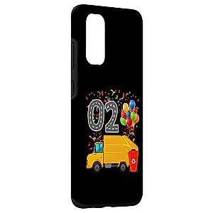 Galaxy S20 Happy O2 Birthday Rear Loader Garbage Truck Case
