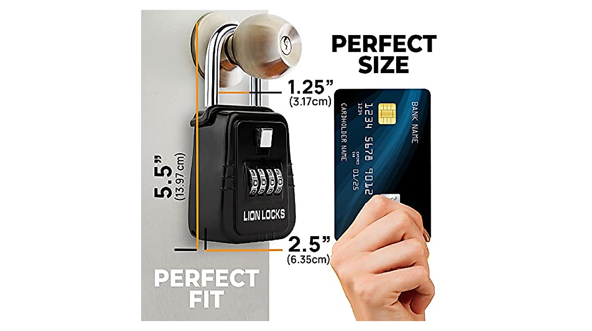 Lion Locks 1500 Key Storage Lockbox – Secure Outdoor Key Safe